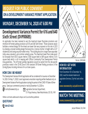 Fillable Online Development Variance Permit Application Package Fax ...