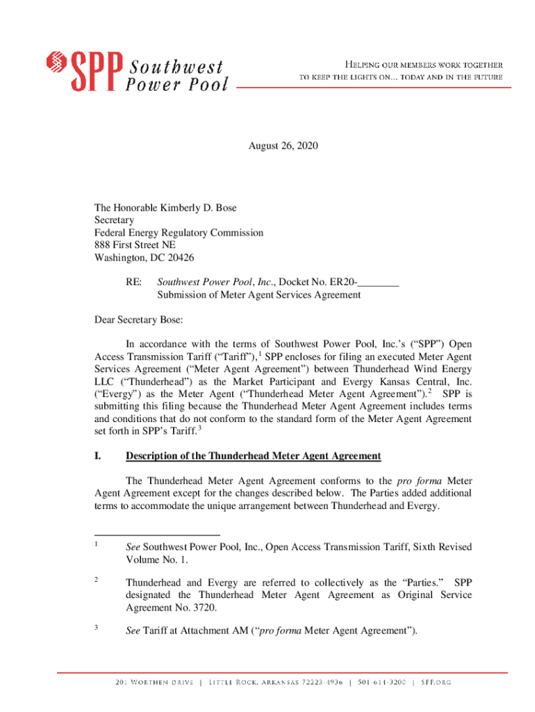Fillable Online Services Agreement (Meter Agent Agreement) between ...