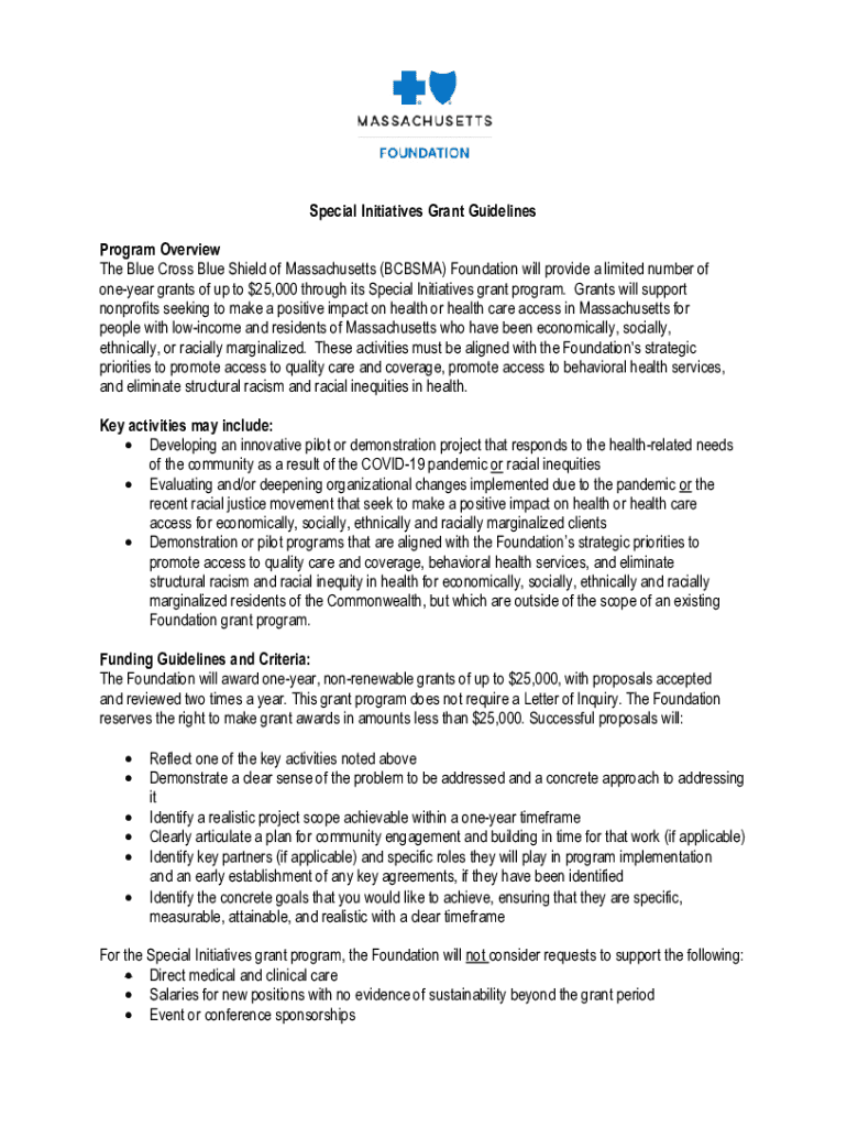 Fillable Online Special Initiatives Program Overview 2021 Final Including Budget Sheets.docx Fax ...