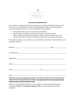 Fillable Online Colleague Recommendation Form FINAL Fax Email Print ...