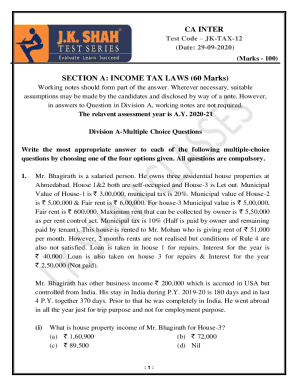 Fillable Online CA INTER - JK Shah Classes Fax Email Print - pdfFiller