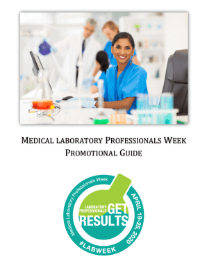 Fillable Online Medical Laboratory Professionals Week Promo Kit Fax ...
