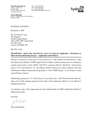 Fillable Online Hydro One Networks Inc Company Profile - Dun ...