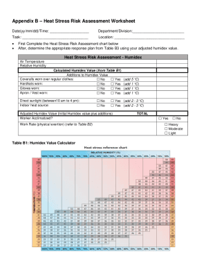 Fillable Online Heat Stress GuideOccupational Safety and Health ...