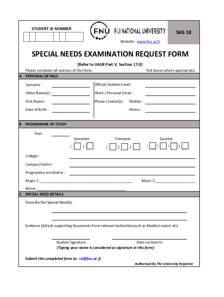 Fillable Online Fiji National University Application PDF Form ...