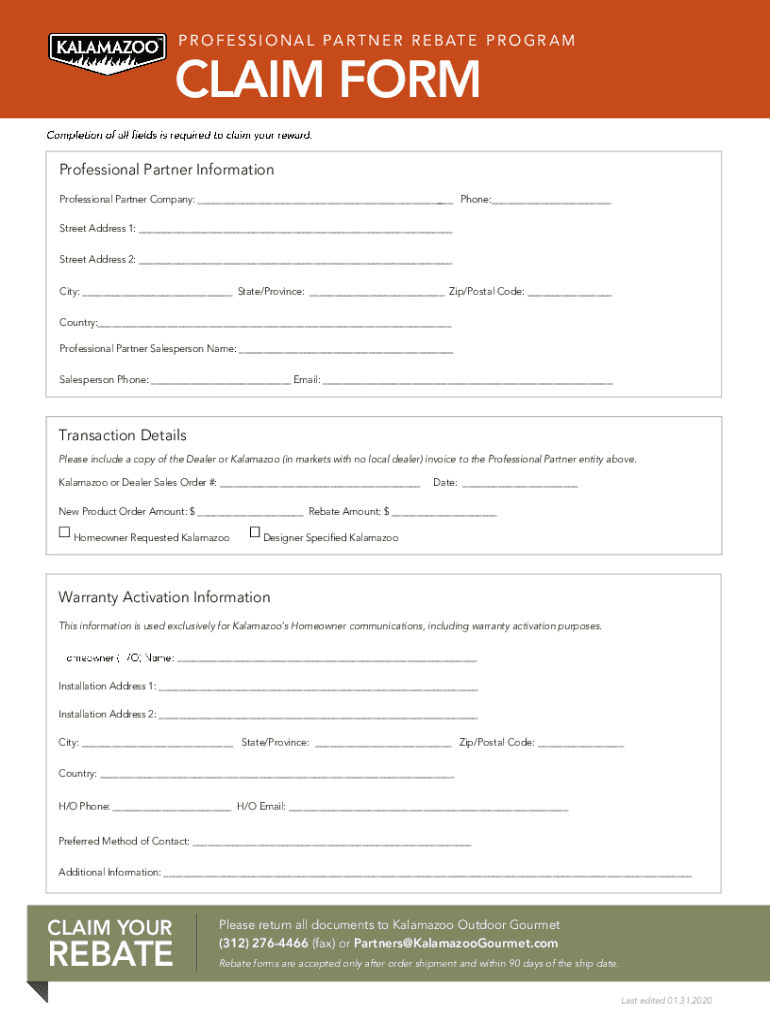 Fillable Online Design ExcellenceKalamazoo Outdoor Gourmet Fax Email ...