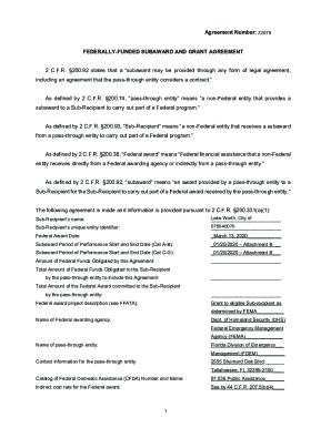 Fillable Online Subawards Guide Sheet Grant Financial Management ...