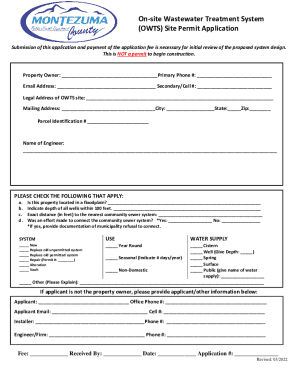 Fillable Online Applying for a Sewage Treatment System Permit Fax Email ...