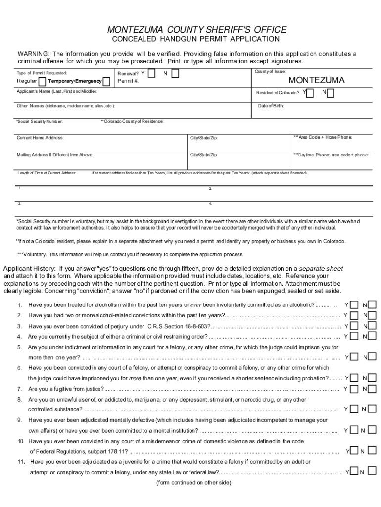 Fillable Online Appealing the Denial of a Concealed Carry Application ...