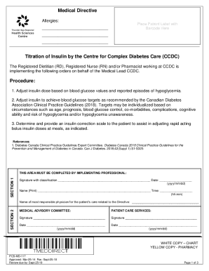 Fillable Online Medical Directive &/or Delegation Template Fax Email ...