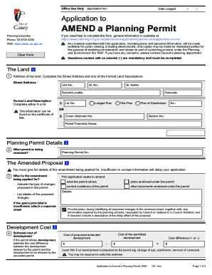 Fillable Online Apply for a planning permit - Planning.VIC.gov.au Fax ...