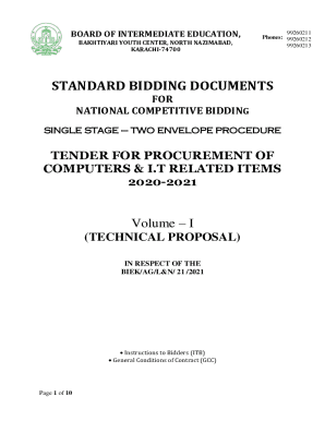 Fillable Online SINGLE STAGE TWO ENVELOPE PROCEDURE Fax Email Print ...