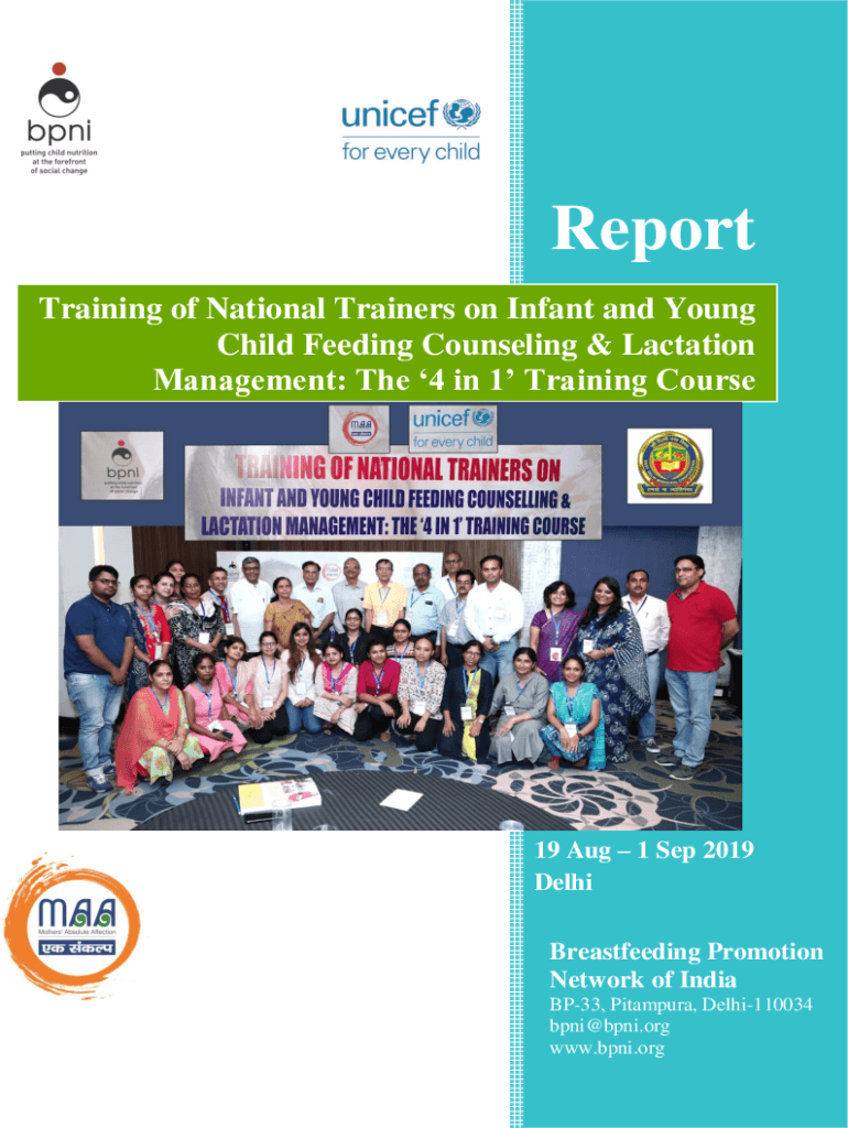 Fillable Online Training of National Trainers on Infant and Young Child ... - BPNI Fax Email ...