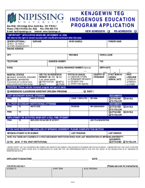 Fillable Online Nipissing University and Kenjgewin Teg partner to offer ... Fax Email Print ...