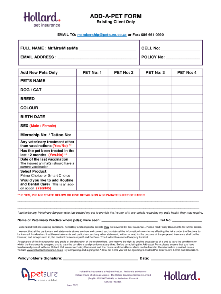 Fillable Online How can I make a pet insurance claim? Plus, more ...