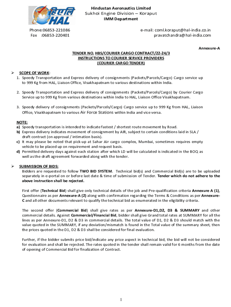 Fillable Online request for information (rfi) - HAL India Fax Email Print - pdfFiller