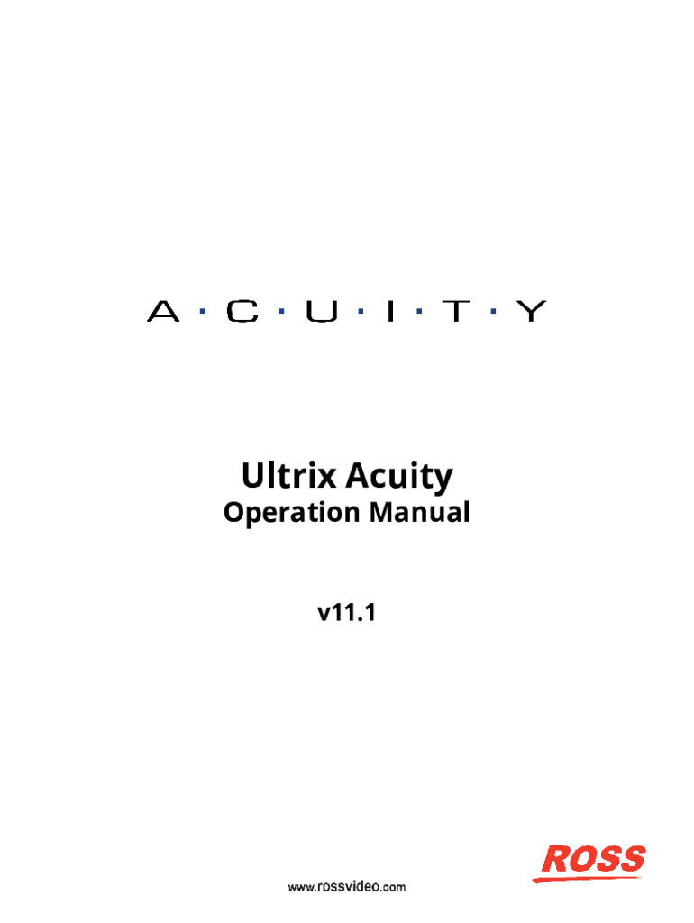 Fillable Online ROSS Ultrix 12 G Routing System User Guide - manuals ...