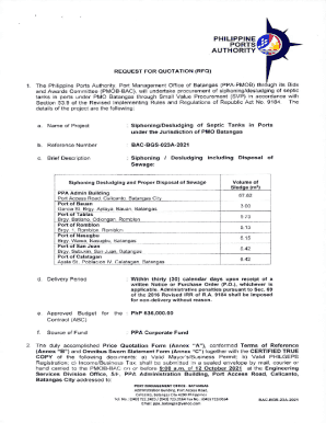 Fillable Online PHILIPPiNE PORTS AUTHORITY REQUEST FOR ... Fax Email Print - pdfFiller