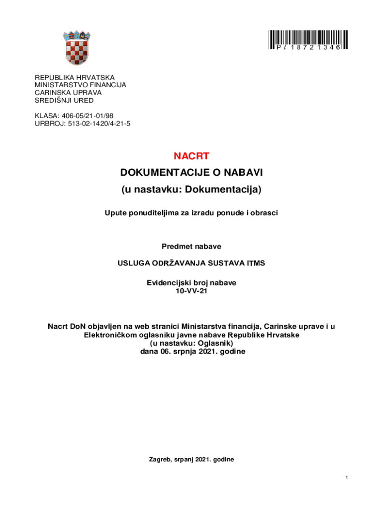 Fillable Online carina gov 513-03-01-17-3 DOKUMENTACIJA O NABAVI Nabava informati Fax Email ...