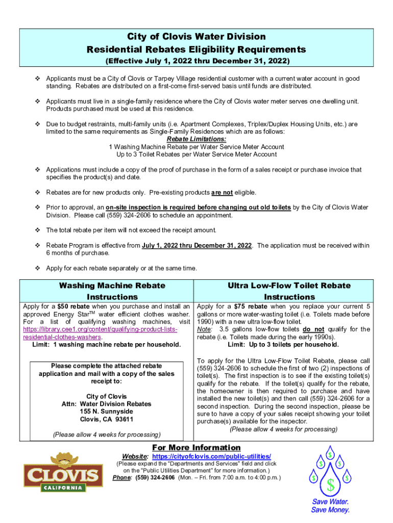 Fillable Online Ultra Low-Flow Toilet Rebate Program Application 07-01-22 to 12-31-22 Fax Email ...