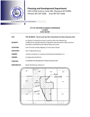 Fillable Online PLN-20-00019: Future Land Use Plan Amendment for Bison ...