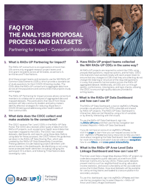 Fillable Online FAQ For The Analysis Proposal Process And Datasets. FAQ ...