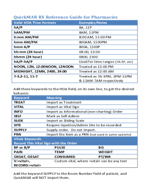 Fillable Online QuickMAR Interface Test and Training Plan Fax Email ...