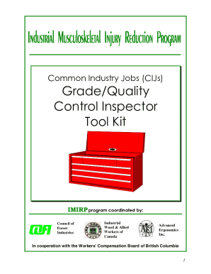 Fillable Online GRADE / QUALITY CONTROL INSPECTOR TOOL KIT. GRADE ...