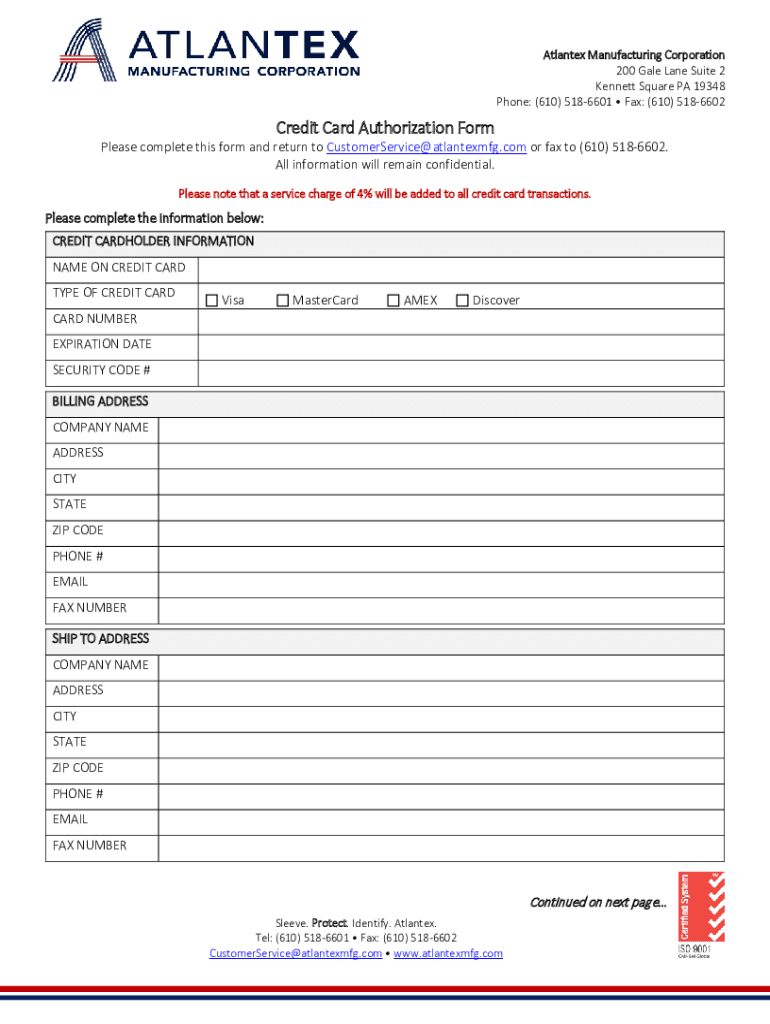 Fillable Online Contact Us - Atlantex Manufacturing Corporation Fax Email Print - pdfFiller
