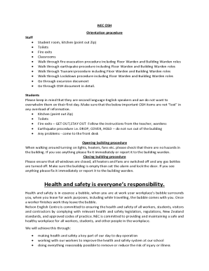 Fillable Online 7 key duties of a fire wardenHealth & Safety Handbook Fax Email Print - pdfFiller