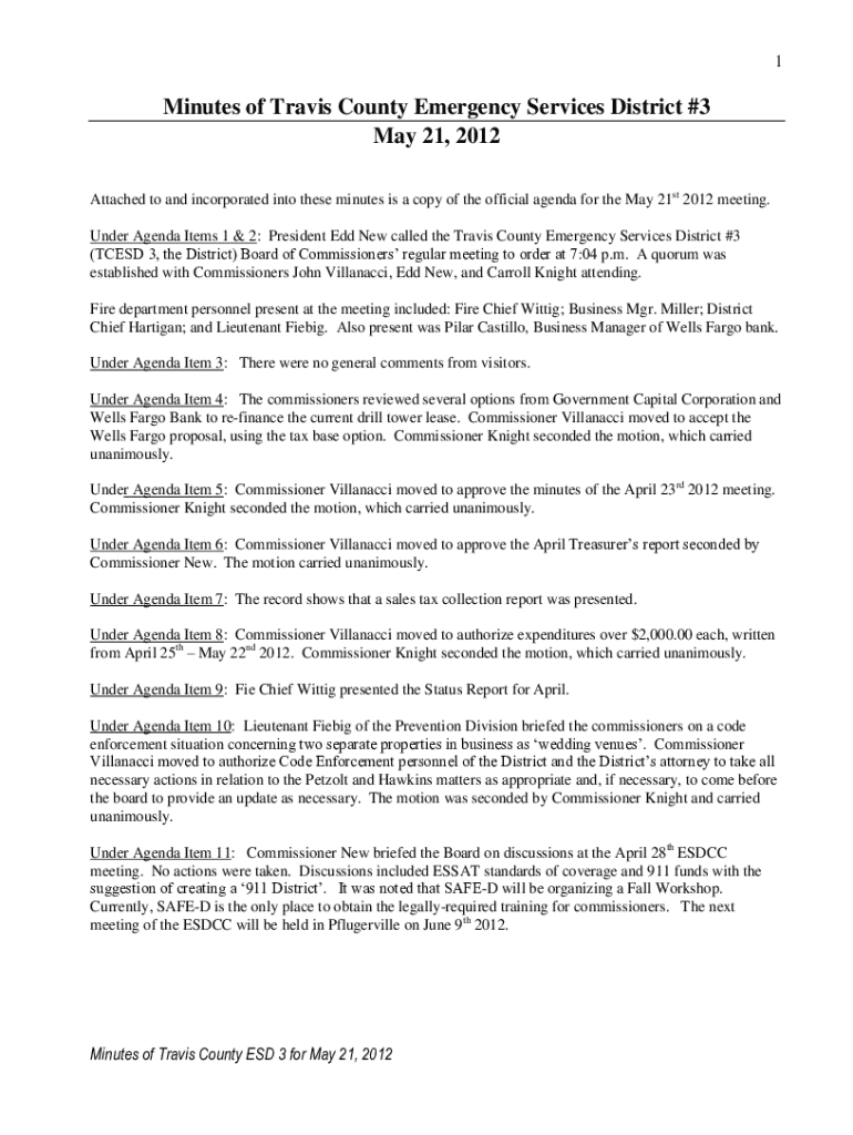 Fillable Online Travis County ESD 1Travis CountyEmergency Dial 911 Fax ...