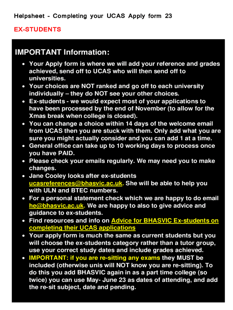 Fillable Online Understand the UCAS Application System for UK ...