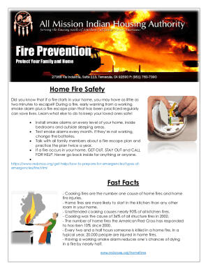 Fillable Online Home Fire Prevention & Safety TipsAmerican Red Cross ...