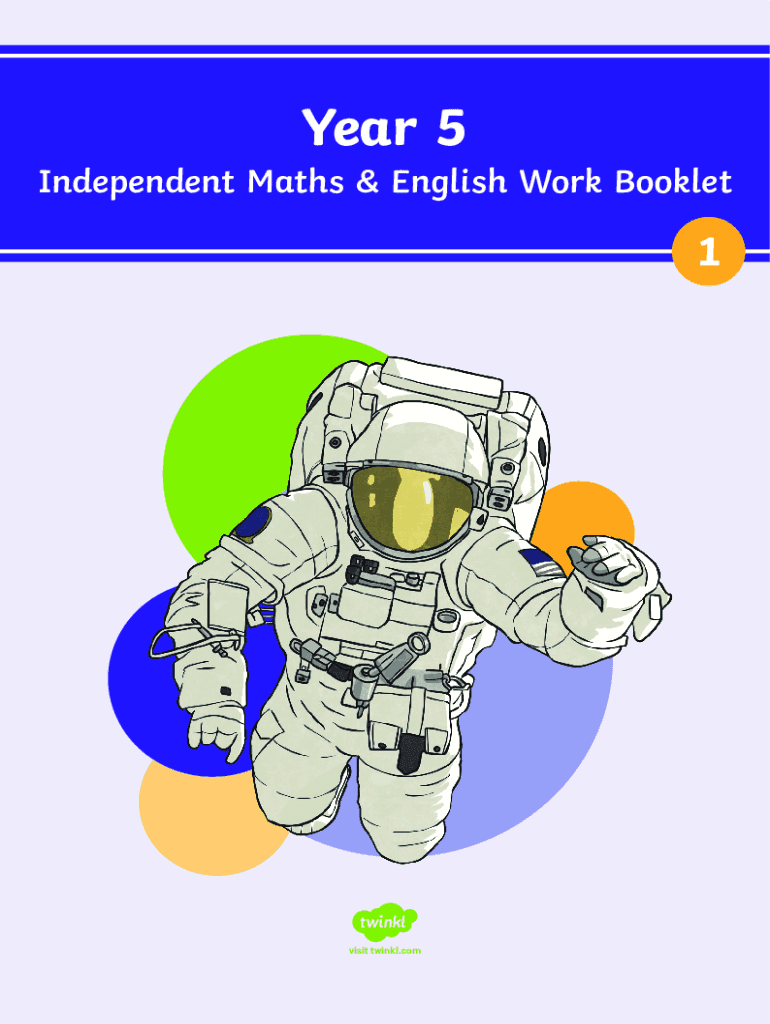 Fillable Online Year 5 Independent Maths and English Work Booklet ...