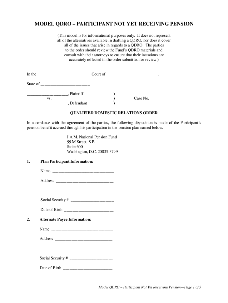 Fillable Online How a QDRO Works and Affects Retirement Plans Fax Email Print - pdfFiller