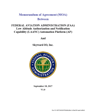 Fillable Online Memorandum of Agreement for - Federal Aviation ...