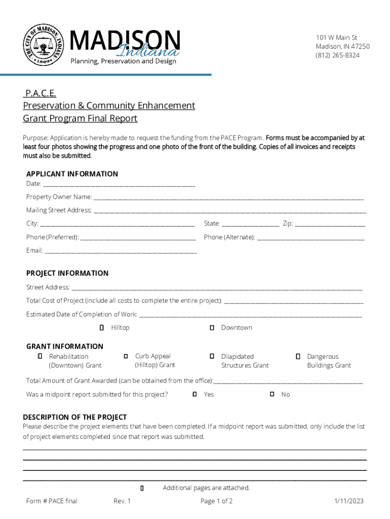 Fillable Online 707 E. Main Street - The City of Madison, Indiana Fax Email Print - pdfFiller