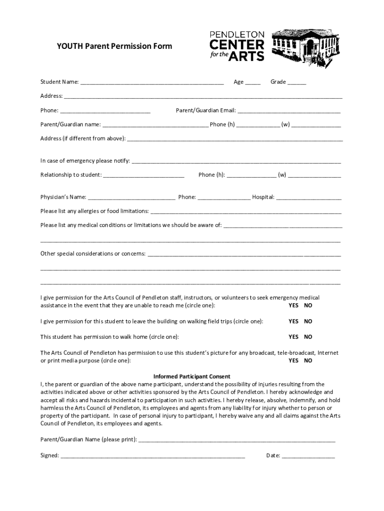 Fillable Online Parental Permission Form (A Fax Email Print - pdfFiller