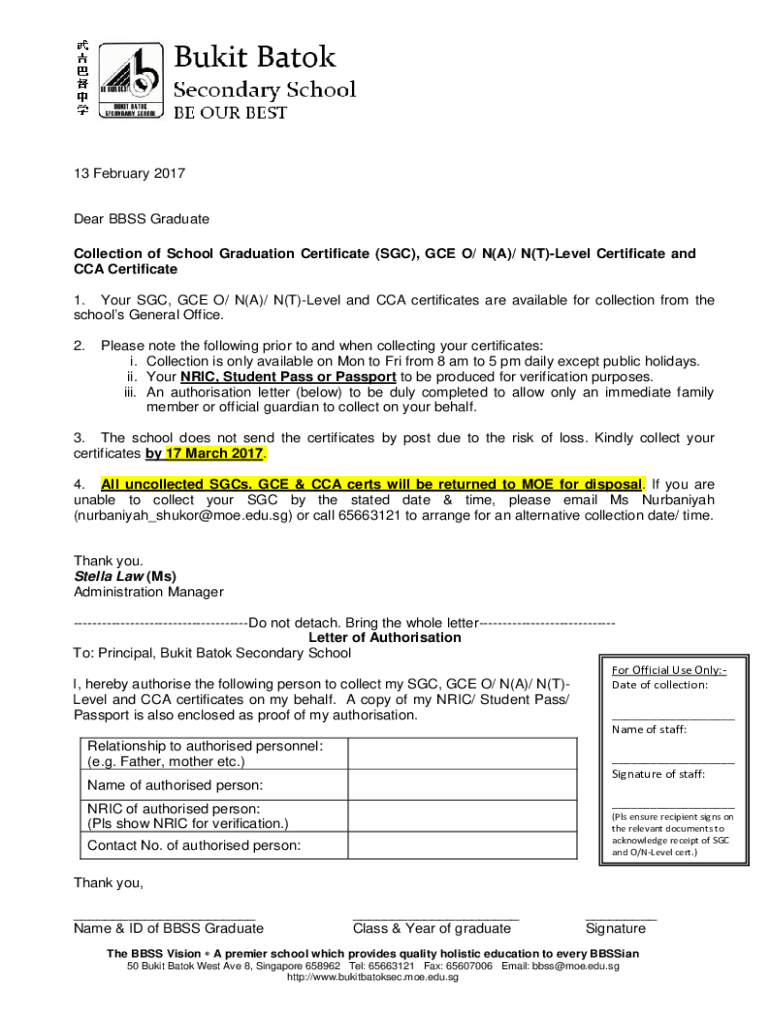 Fillable Online School Graduation Certificate (SGC) - ppt download Fax ...