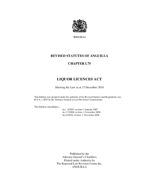 Fillable Online Liquor Licences Act - Inland Revenue Anguilla Fax Email ...