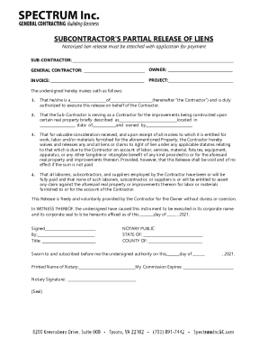 Fillable Online Partial Waiver and Release of Liens and Claims ...