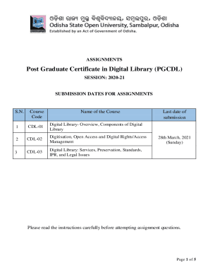 Fillable Online osou ac Advanced Study in Digital Libraries, Graduate ...