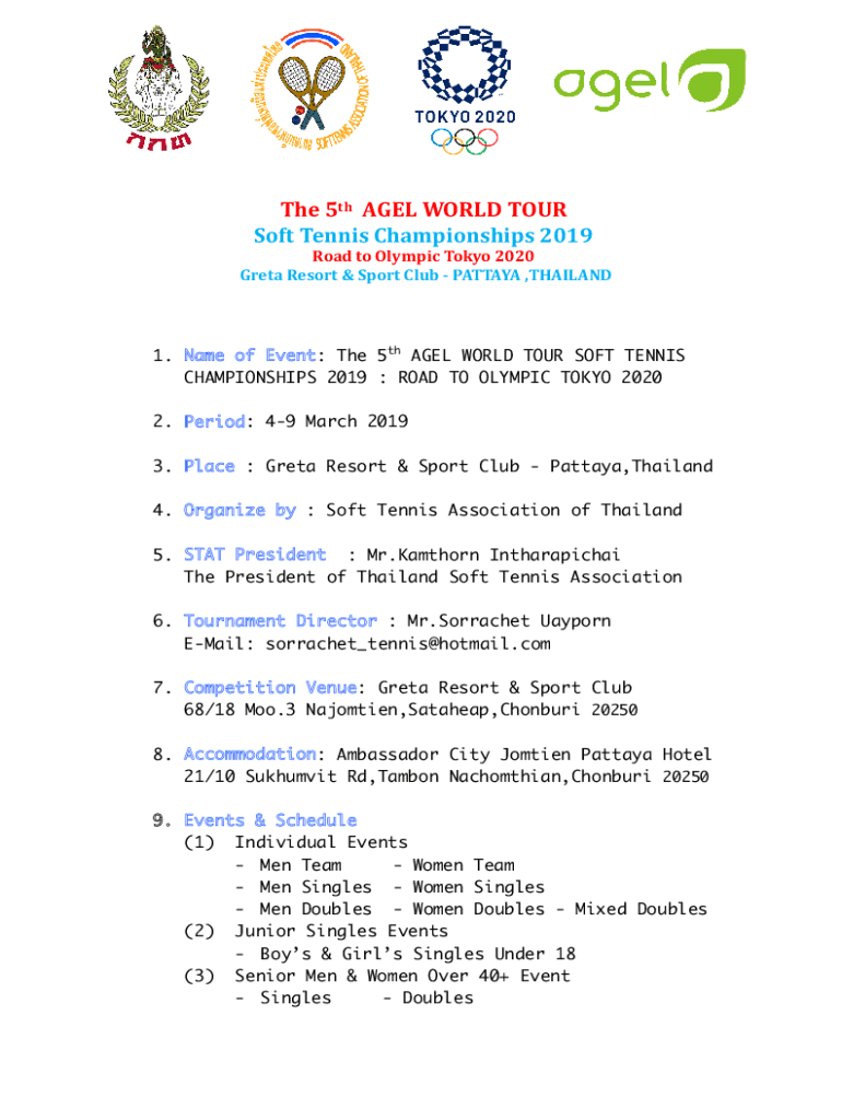 Fillable Online Fitz Club hosts 5th World Tour Soft Tennis ...