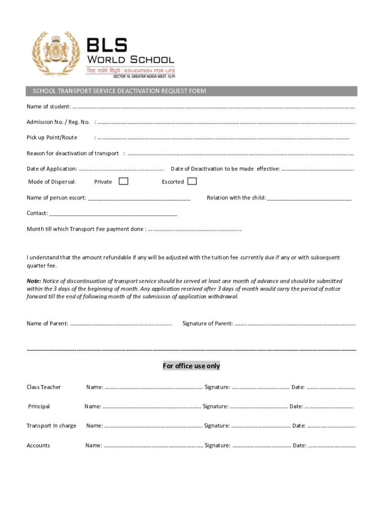 Fillable Online Transportation Request Form - SharpSchool Fax Email Print - pdfFiller
