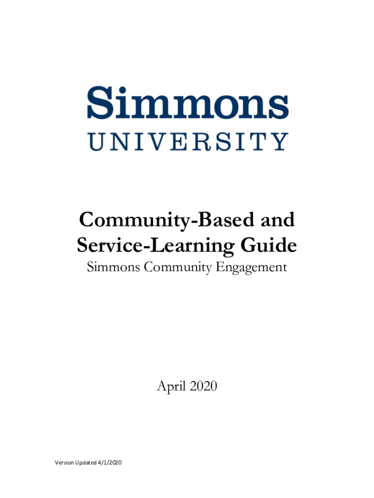 Fillable Online Community-Based and Service-Learning Guide Fax Email ...