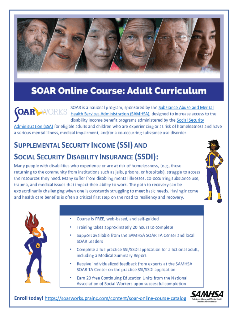 Fillable Online SOAR is Designed to Increase Access to SSI/SSDI Income ...