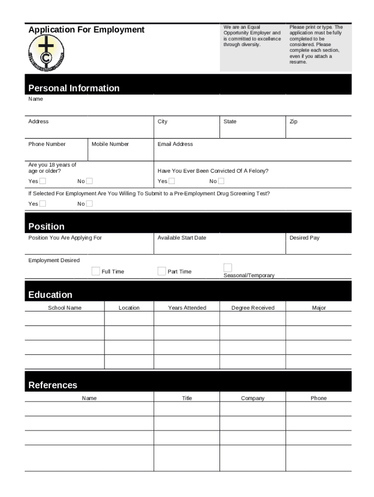 Job Application Exemplar.docx - Application for Employment We are ...