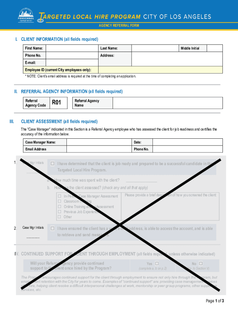 Fillable Online lalocalhire lacity INTER-AGENCY REFERRAL FORM ...