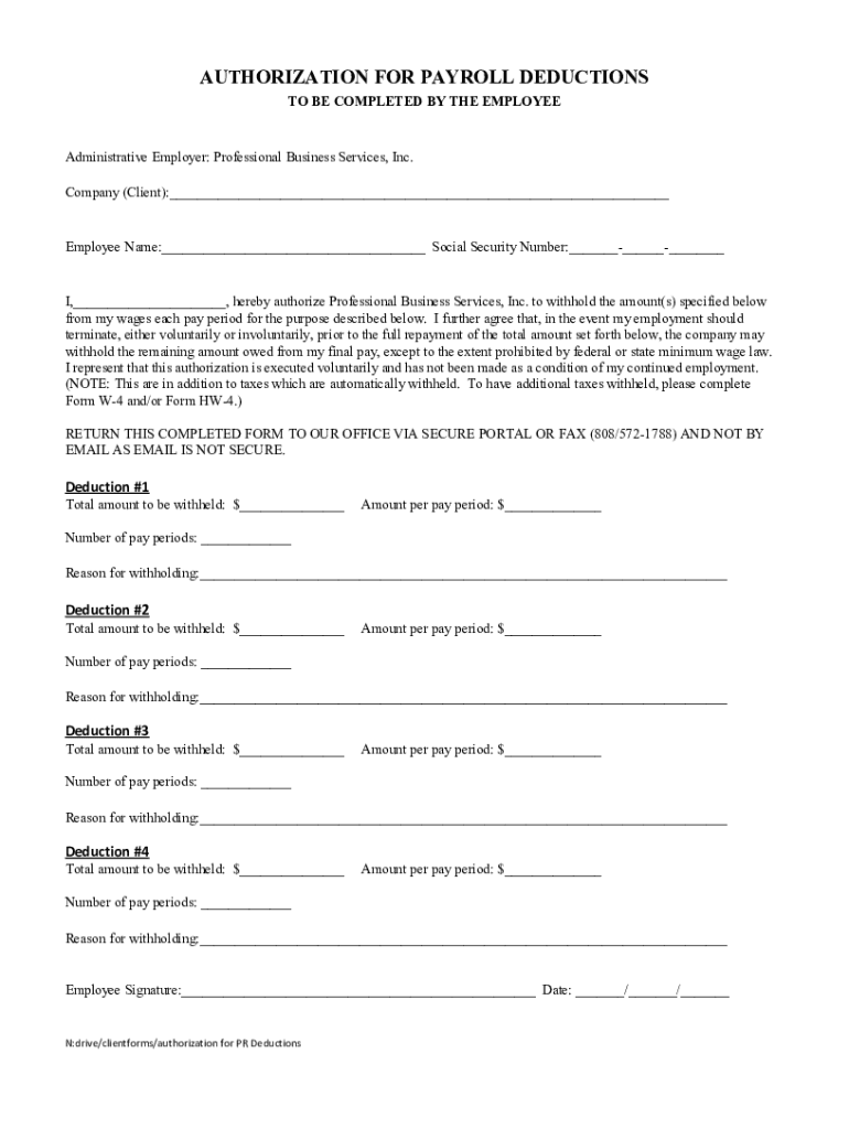 Fillable Online Form 2159, Payroll Deduction Agreement Fax Email Print ...