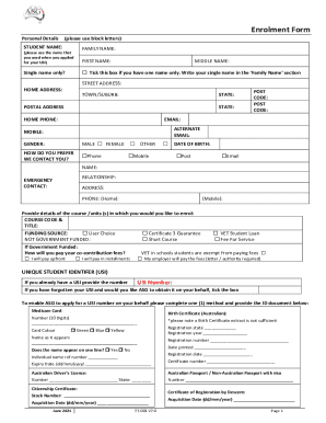 Fillable Online Student Enrolment / RPL Form Fax Email Print - pdfFiller